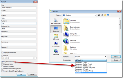 Navisworks/BIM 360 InfoCenter: Saving Back to Earlier NWD or NWF Versions